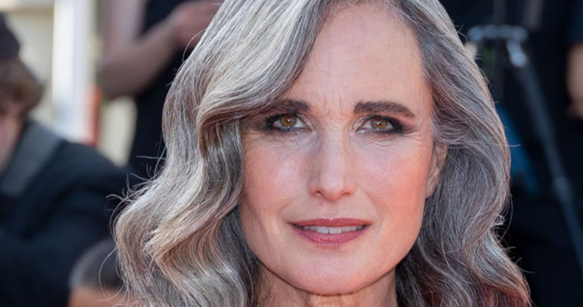 Andie MacDowell struts the streets in a chic casual dress, with her ...
