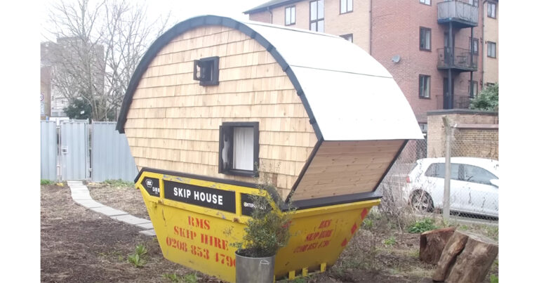 28-year-old builds home inside a dumpster for $5,000 – wait until you ...