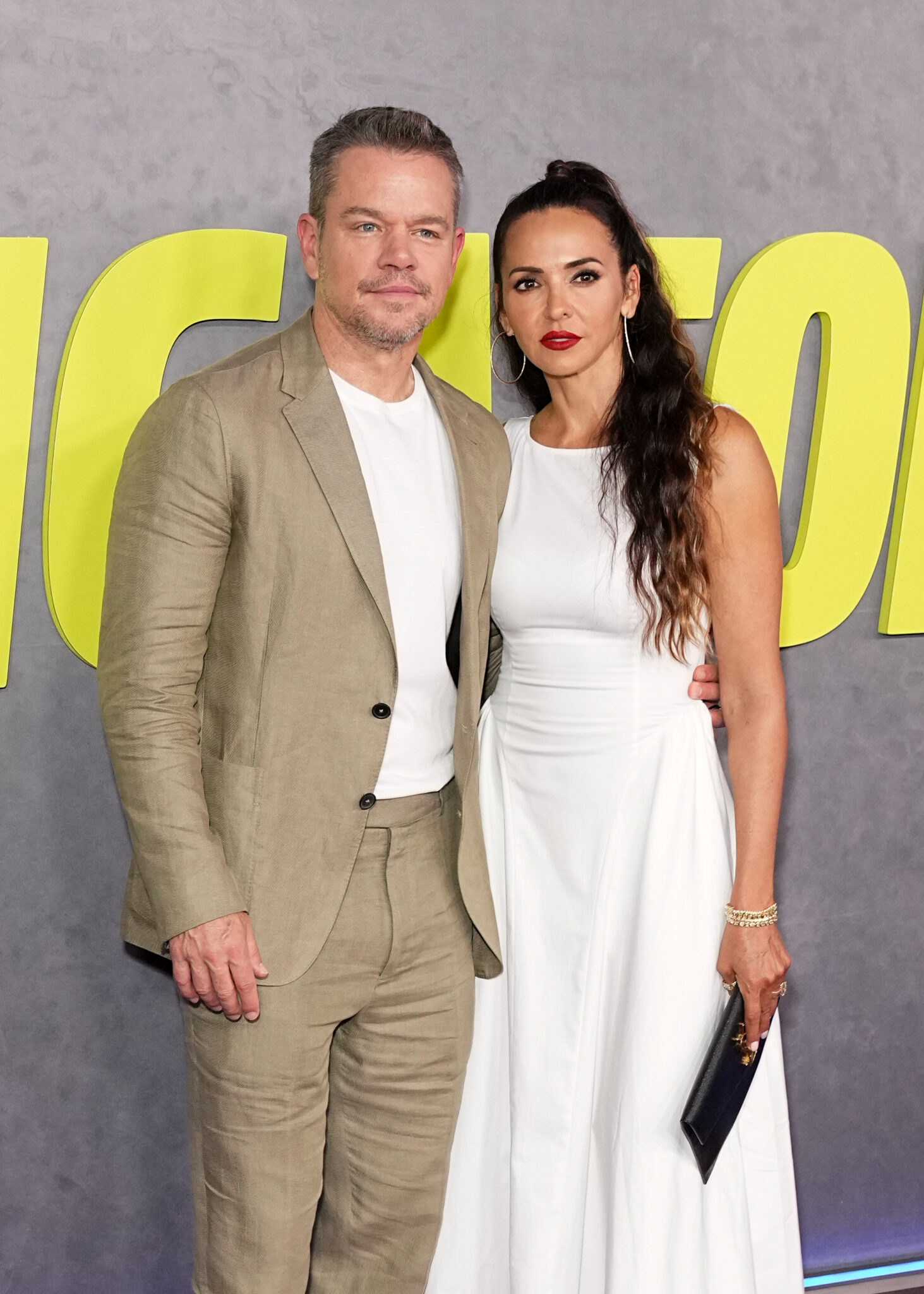 Matt Damon and wife Luciana make rare public appearance with all four ...