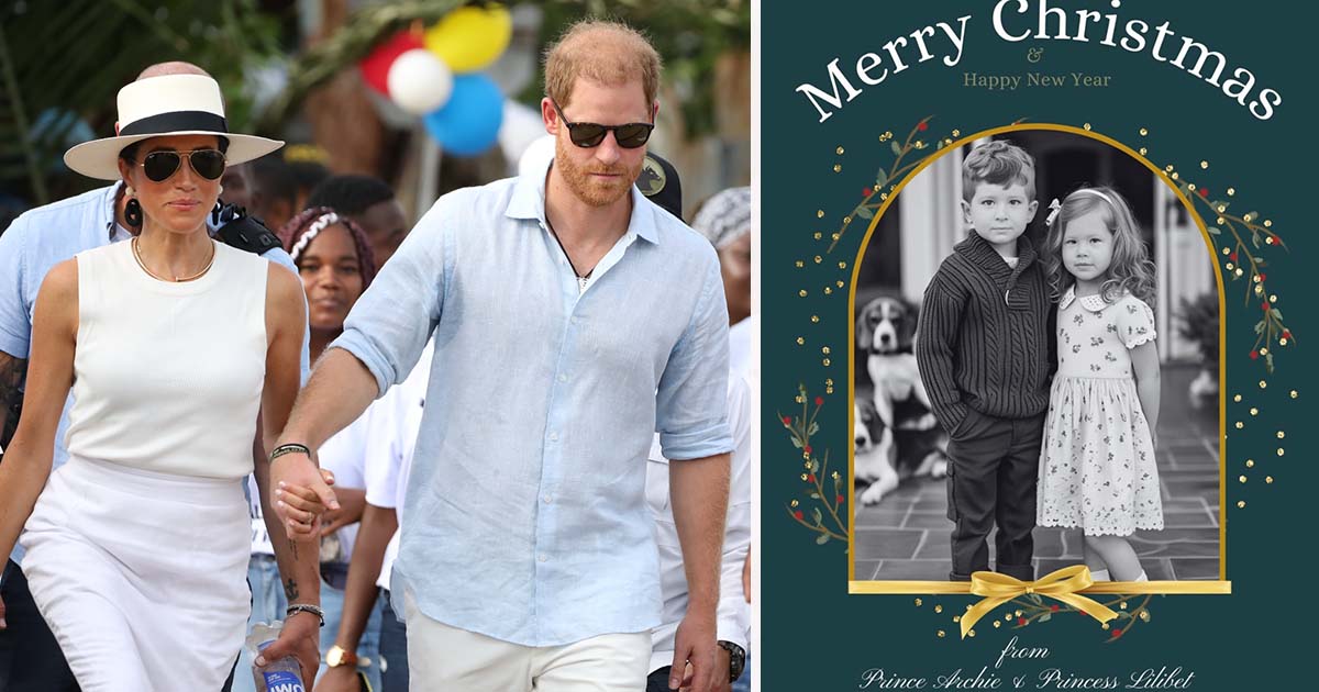 New 'Christmas card' of Prince Archie & Lilibet goes viral