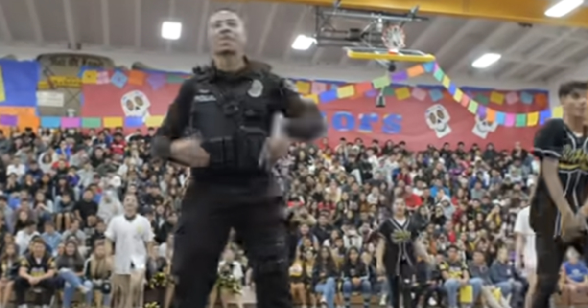 Police officer stuns with viral dance moves