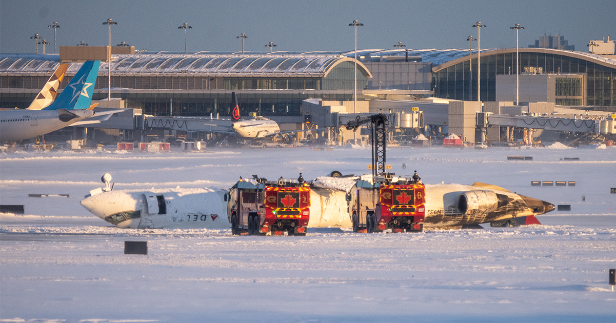 Passenger posts video inside Delta plane after crash