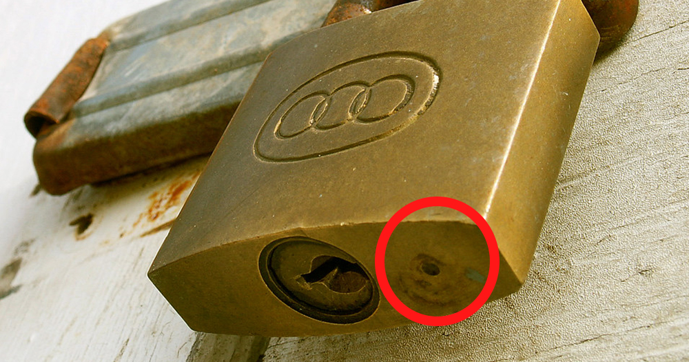 The purpose of the small hole in your lock explained