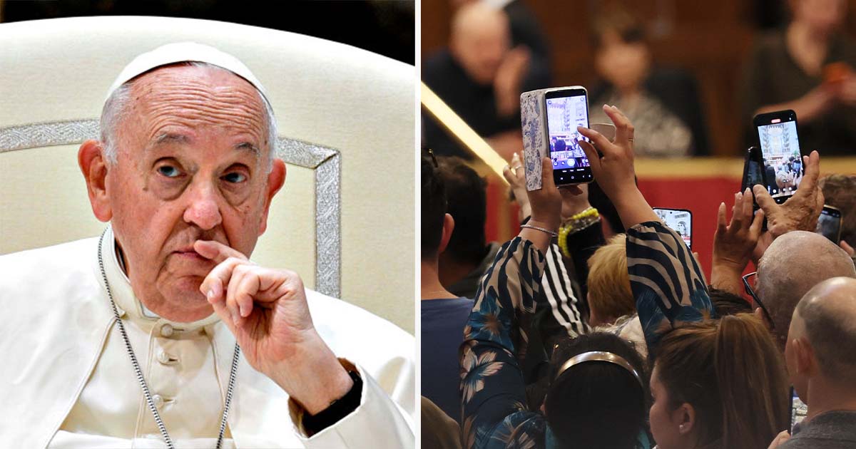 Mourners furious over people taking pictures of late Pope Francis