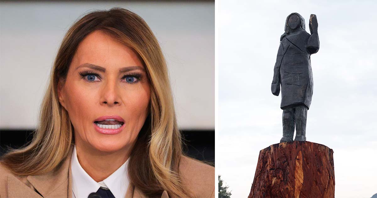 Melania Trump statue in Slovenia sawed off and stolen