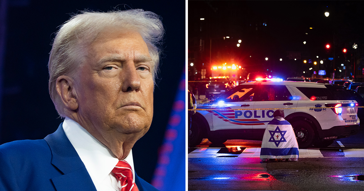Donald Trump speaks out after Israeli embassy staff shot dead