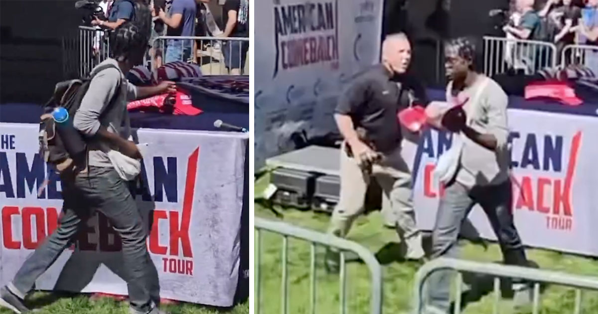 Video shows people stealing hats following Charlie Kirk shooting