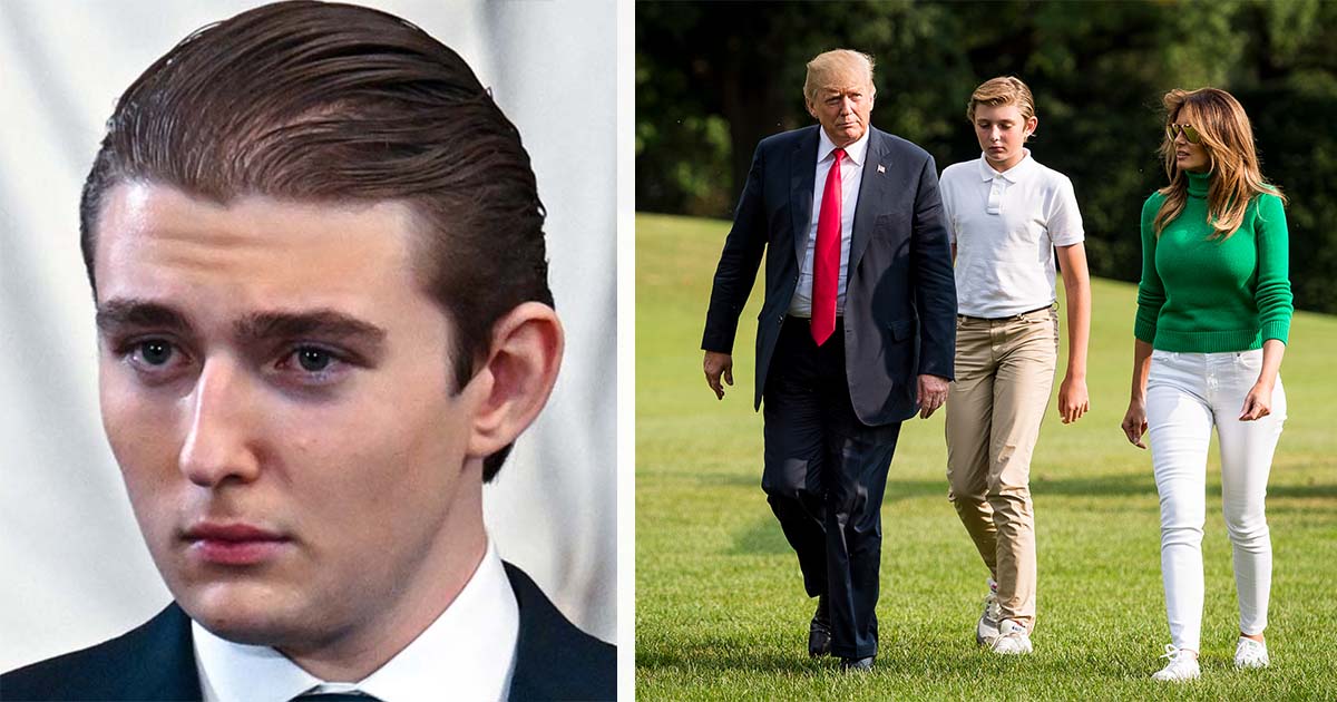 Barron Trump's heartbreaking hidden gesture in family photos