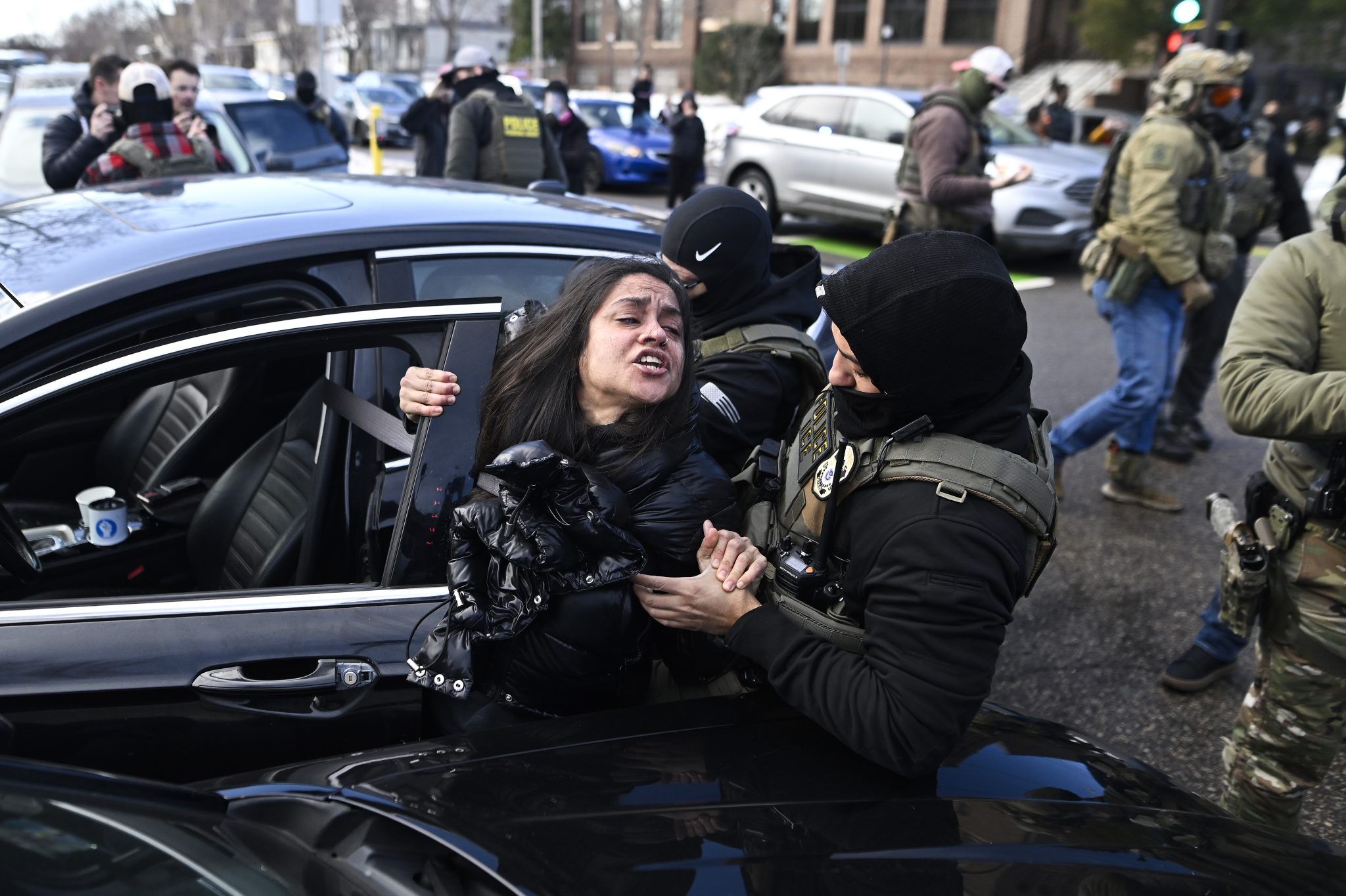 Shocking clip shows ICE agents dragging disabled woman from car