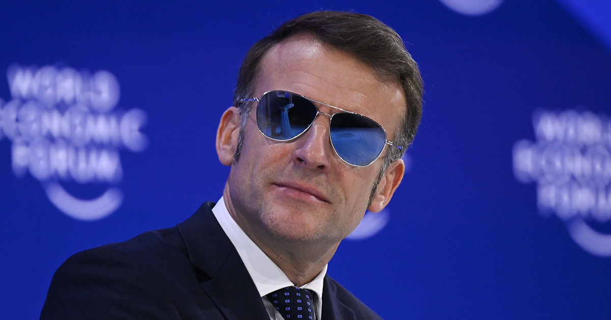 Real reason Emmanuel Macron wore sunglasses indoors at Davos