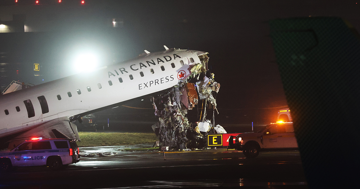 New York airport closed after collision between Air Canada plane and ...