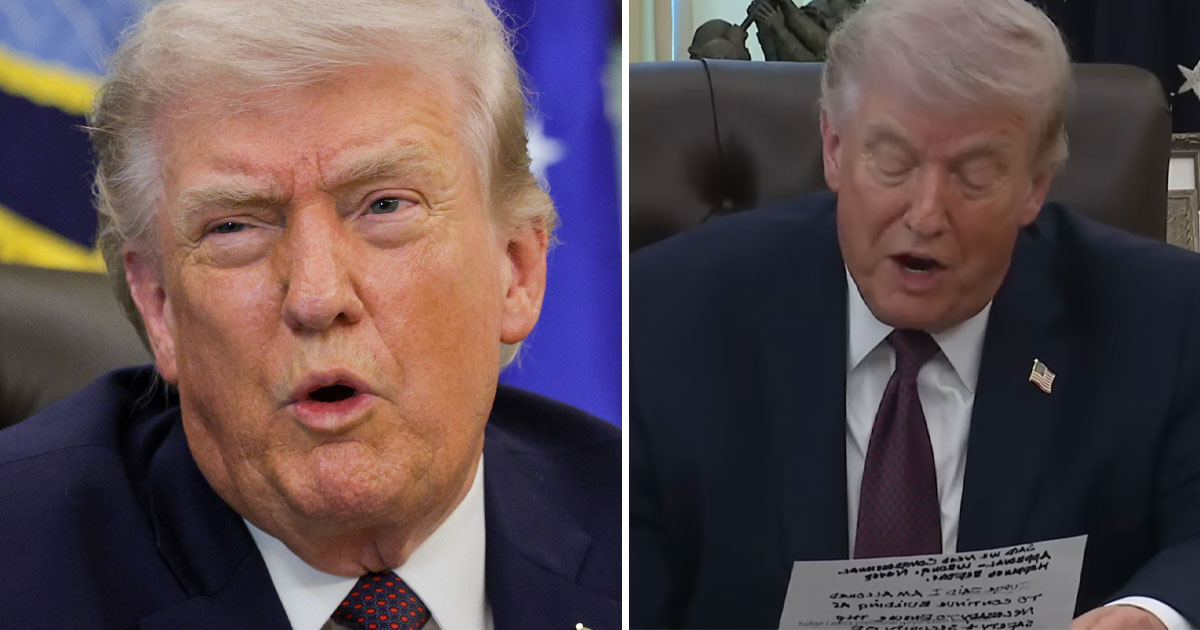 Donald Trump caught revealing private notes on camera – viewers think ...