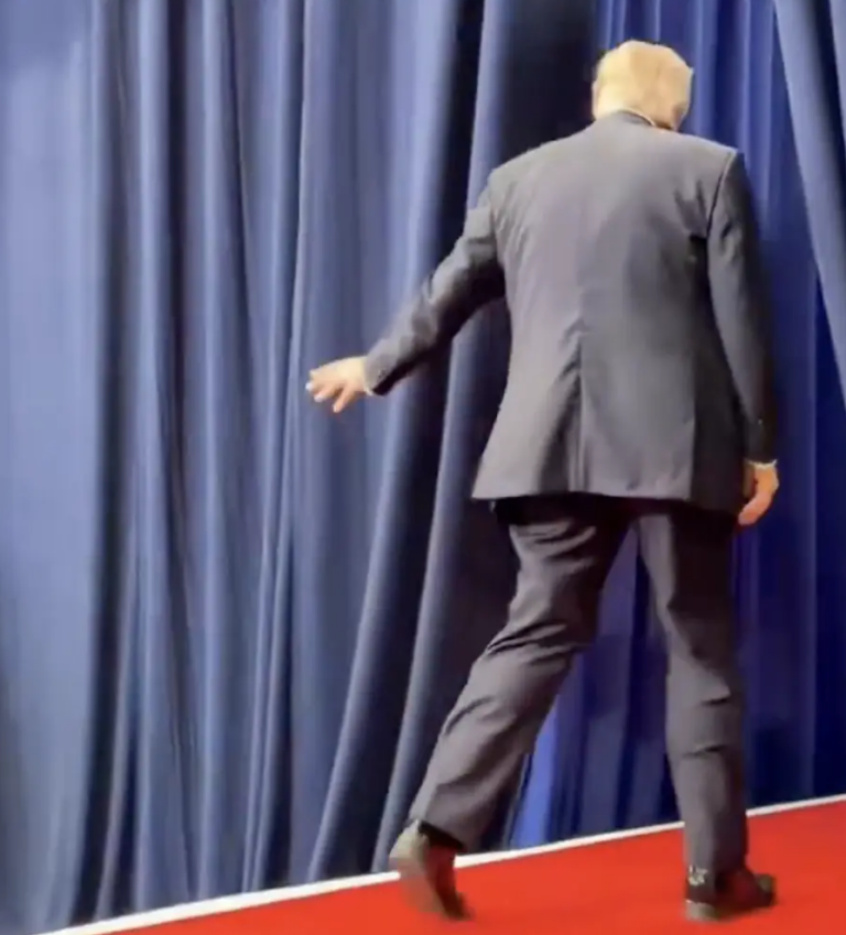 Hand signal spotted between Donald Trump and Secret Service