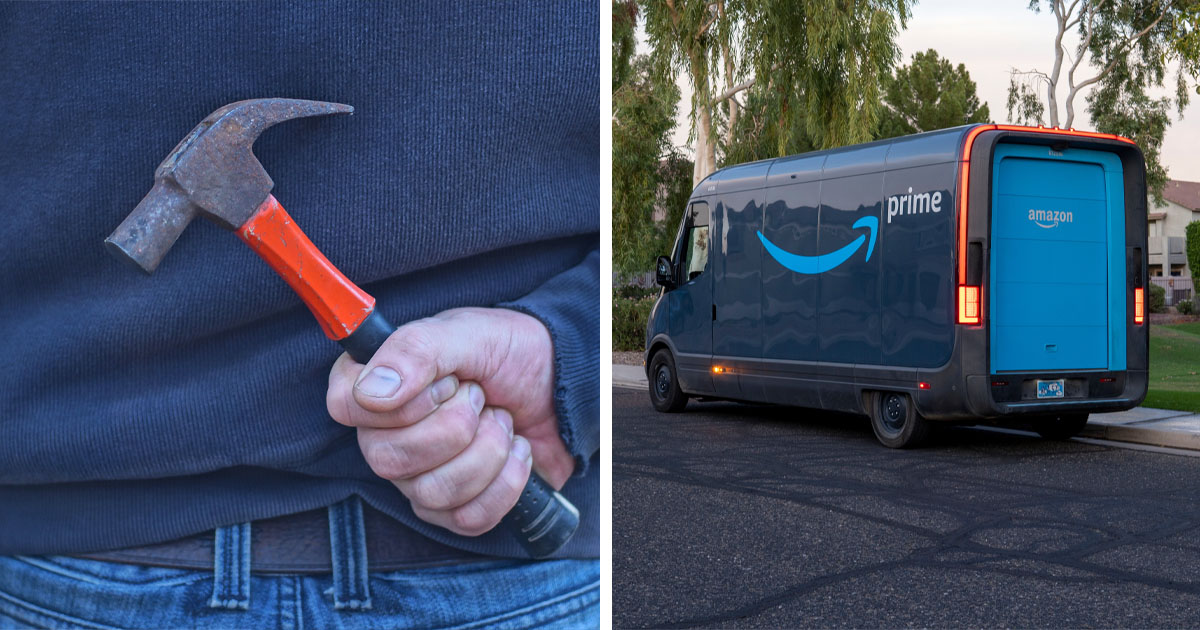 Hero Amazon driver rescues woman from husband trying to kill her with a ...