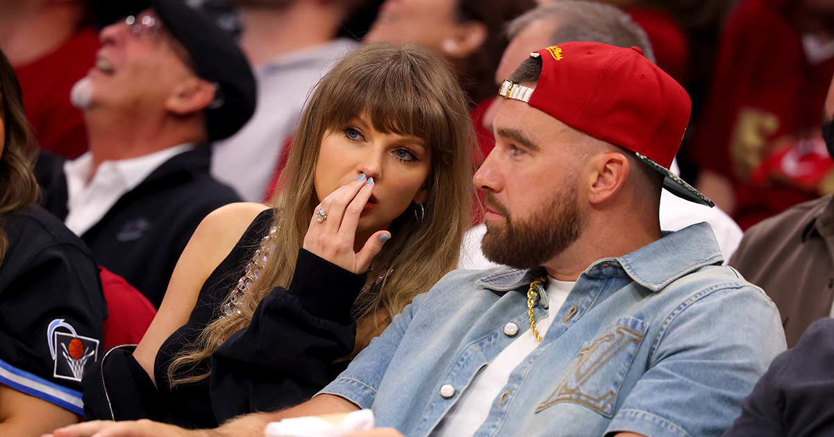 Fans react to Taylor Swift and Travis Kelce moment at NBA