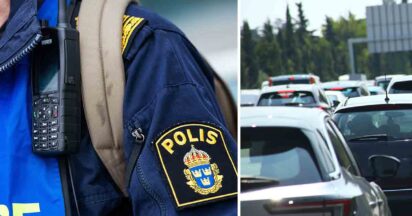 Bilar körde i motsatt färdriktning på E4 för att slippa bilkö