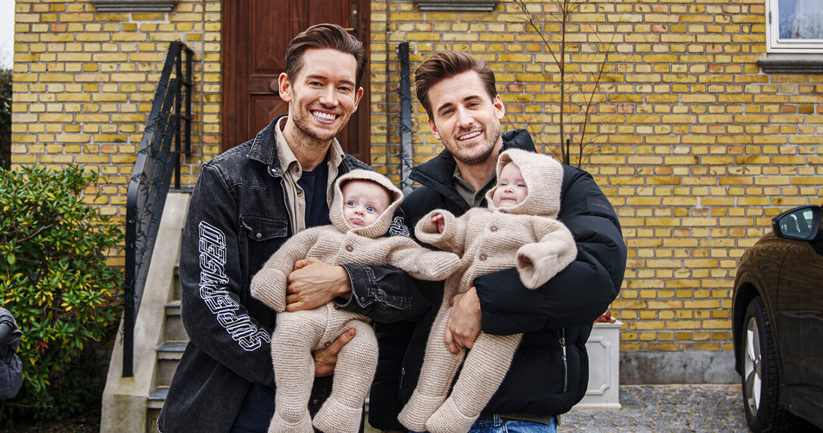 Frederik Haun deler søde billeder af tvillinger