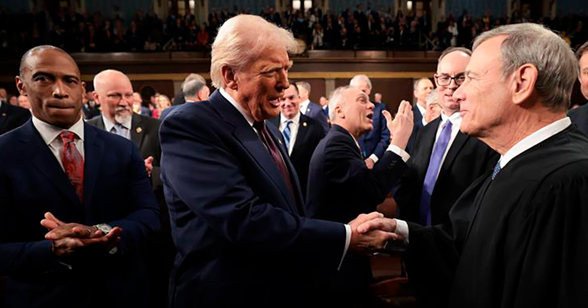 Donald Trumps ord til højesteretspræsidenten i Kongressen