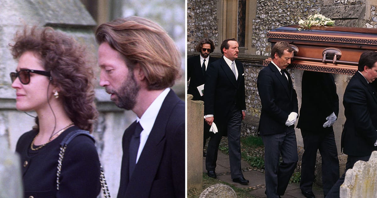 Eric Clapton Und Die Trag die Seines Sohnes Conor