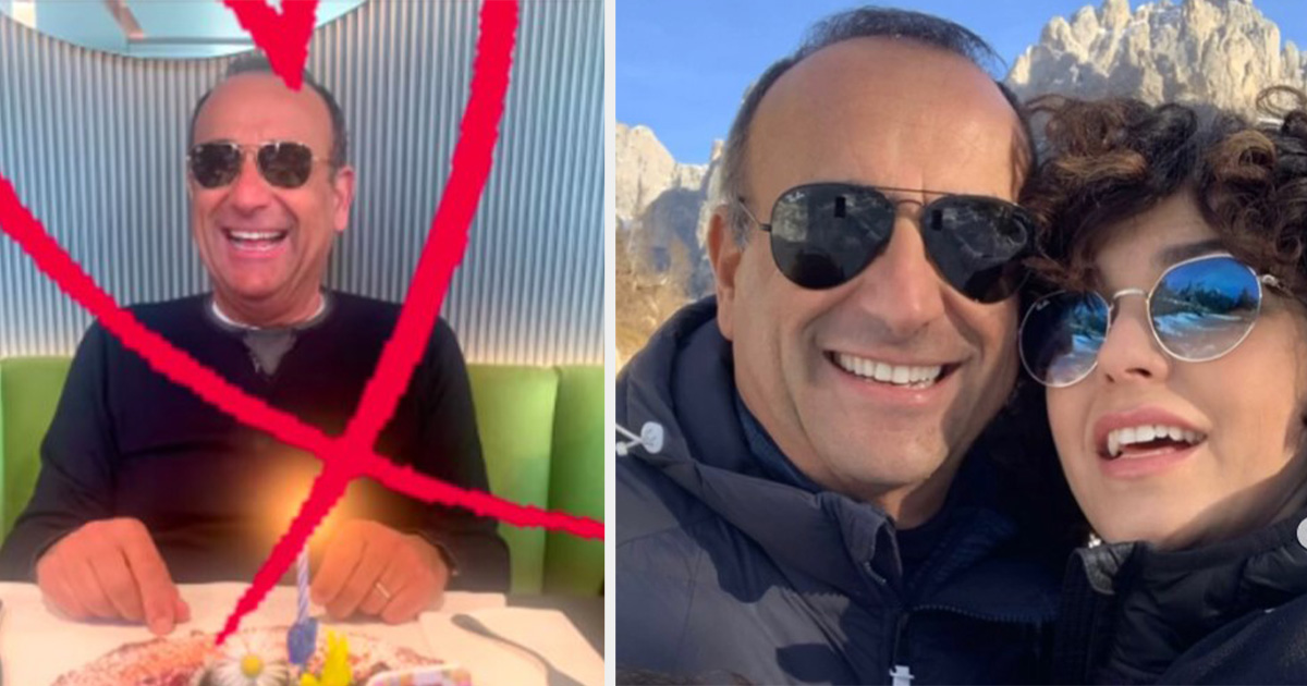 Carlo Conti compie 62 anni – la moglie: ''Ti risposerei 1000 volte''